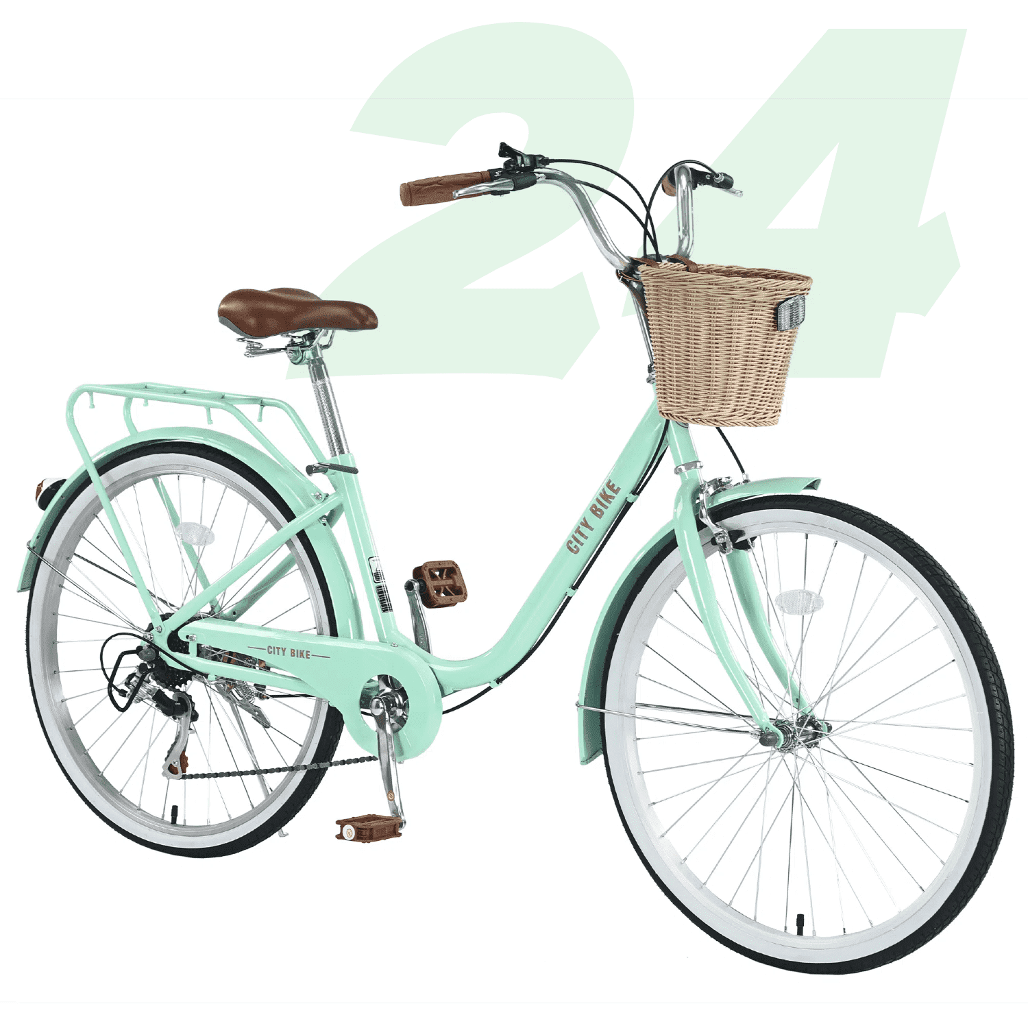 Ambifirner 26" Cruiser Bike, 7 Speed Bicycle Hybrid Bikes for Women ...