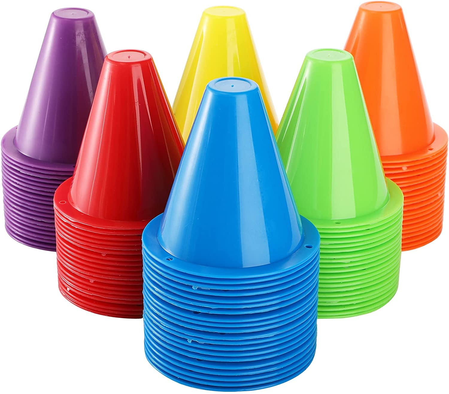 Ambifirner 3 Inch Plastic Traffic Cones Sport Training Agility Marker ...