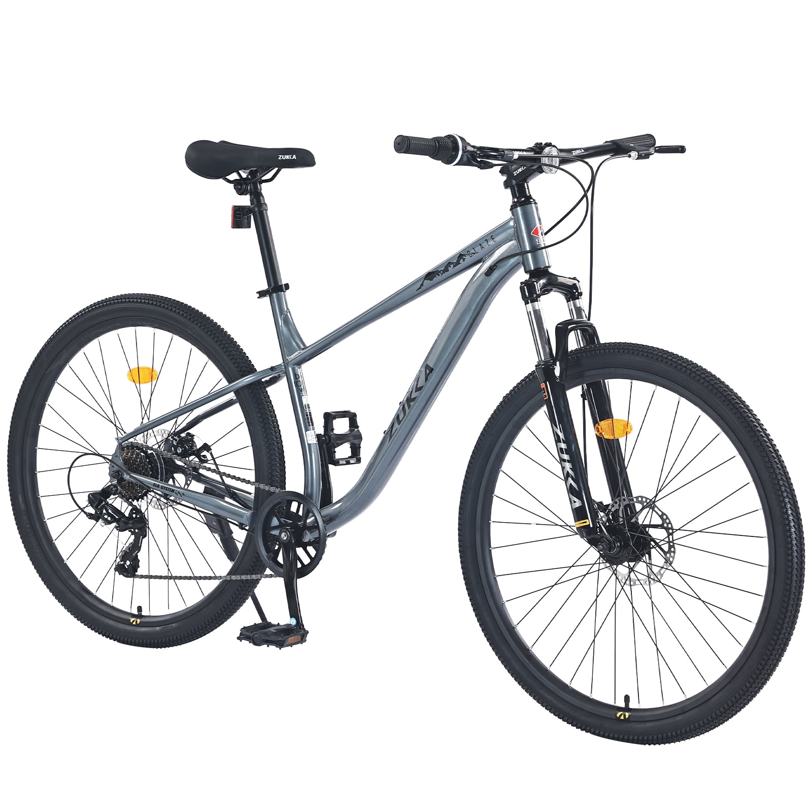 Ambifirner 8-Speed Mountain Bike: Men Commuter Bike - Dual Disc Brakes ...
