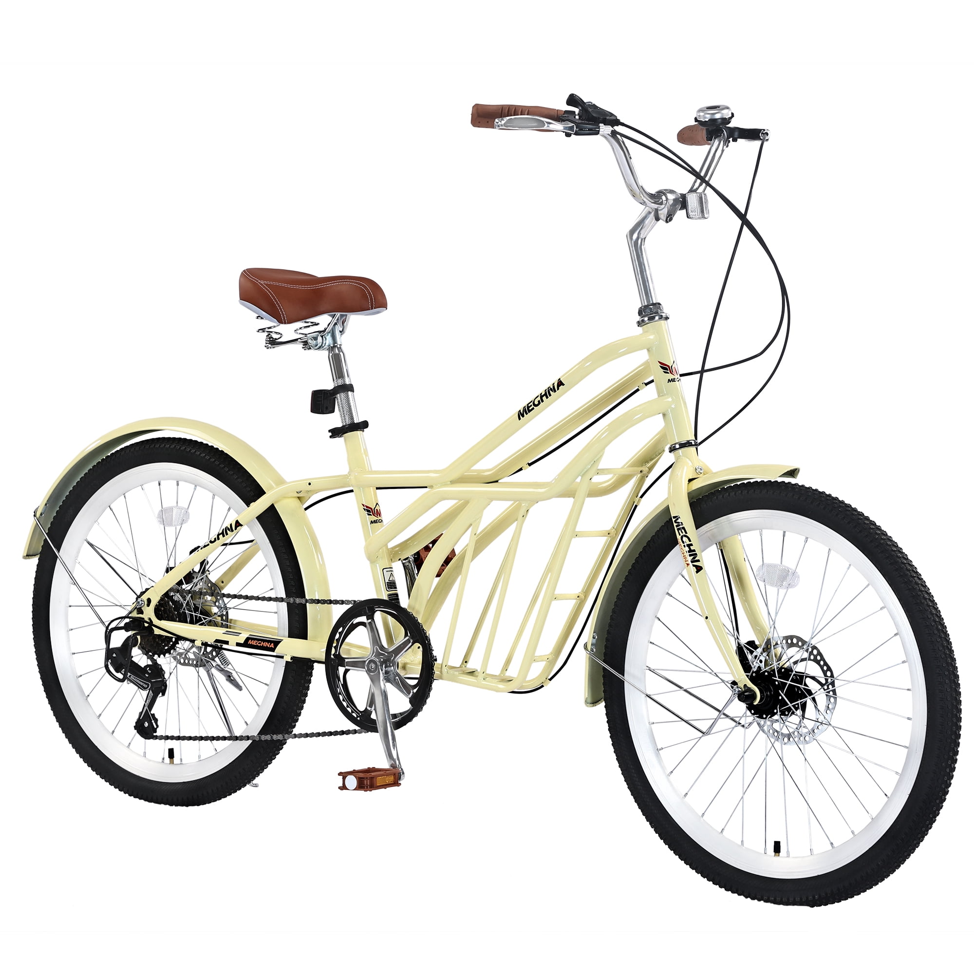 Ambifirner Beach Cruiser Bike, 24 inch Commuter Bicycle for Adult Men ...