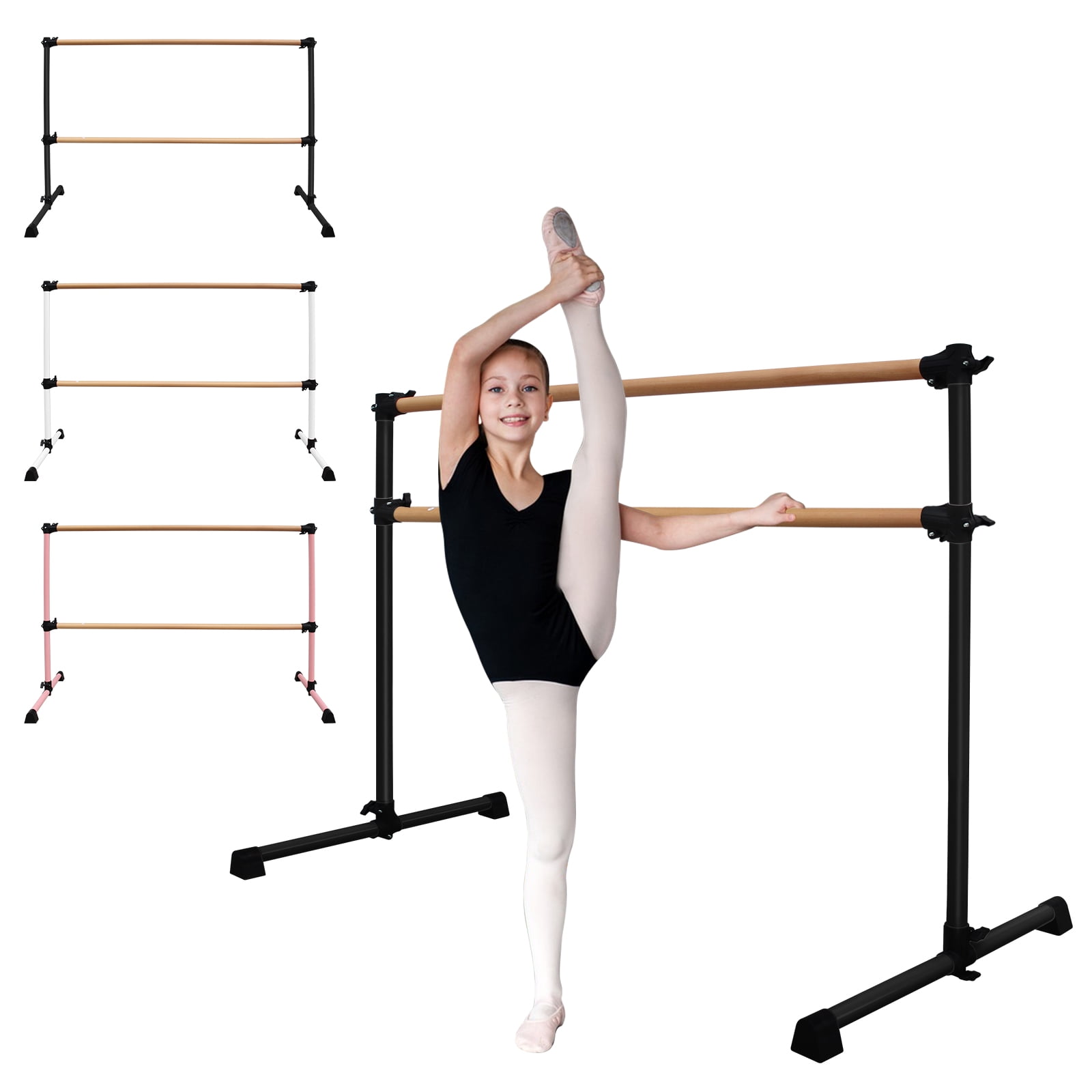 Ambifirner Double Ballet Barre Portable 6FT Adjustable Freestanding ...
