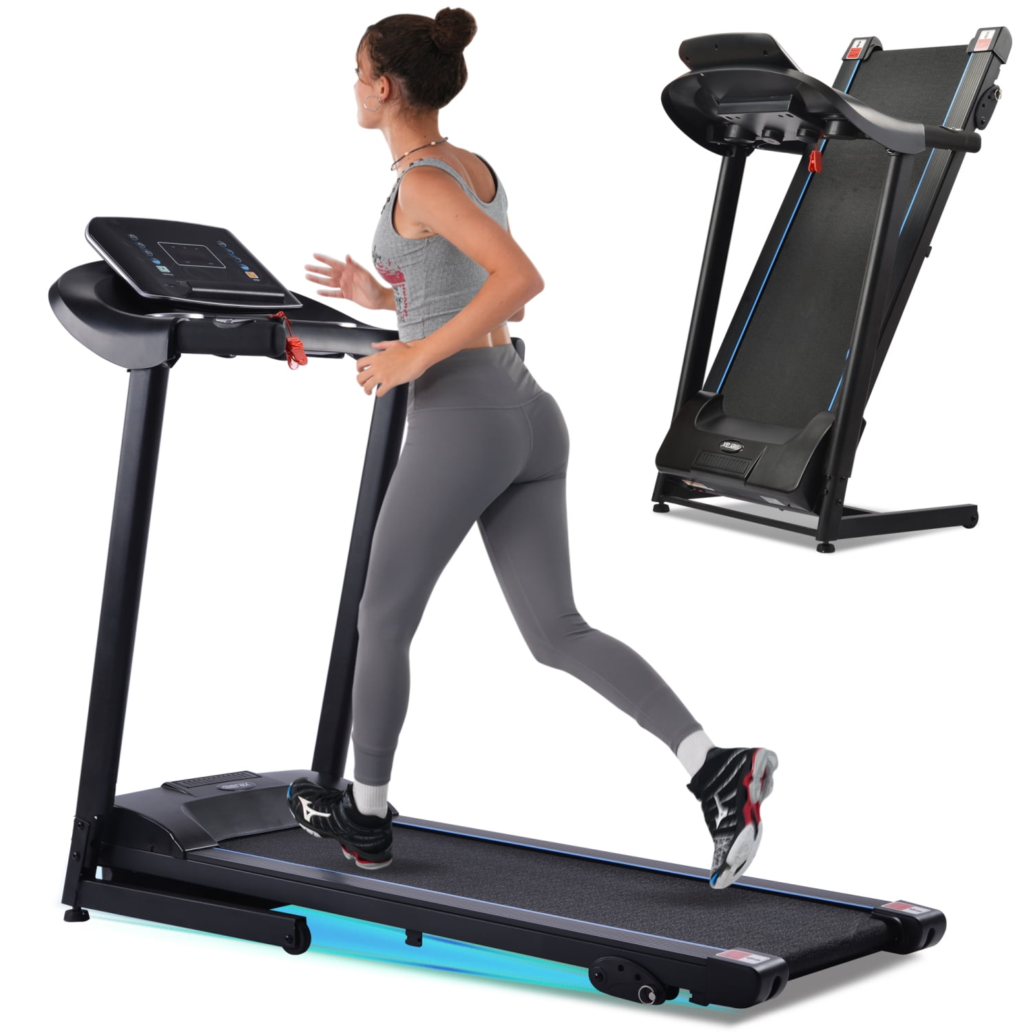 Ambifirner Electric Exercise Treadmill with Audio Speakers, Max. 10 MPH ...
