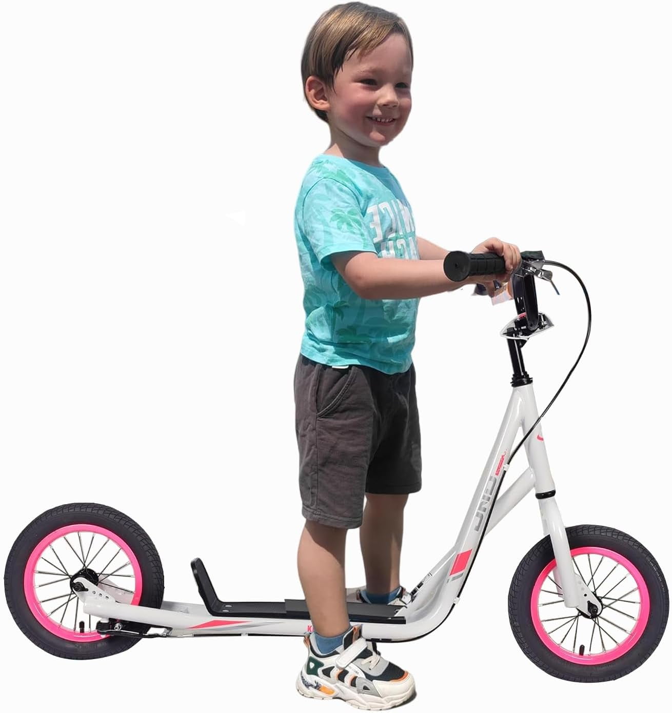 Ambifirner Kick Scooter for Ages 6+ Non-Folding Design, 12-Inch Wheels ...