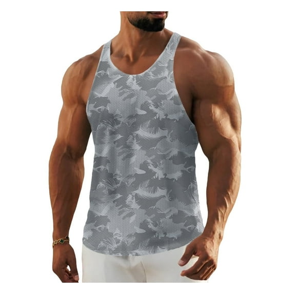 Ambiloof Men's Workout Mesh Tank Tops Quick Dry Y-Back Tops Muscle ...