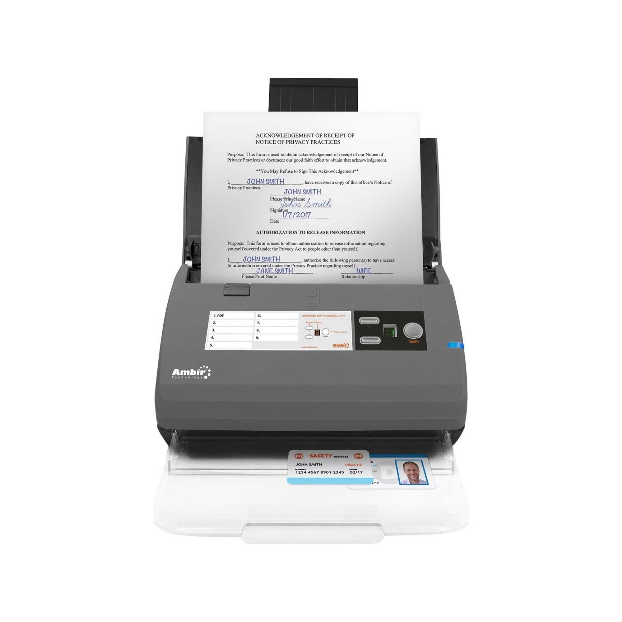 Ambir ImageScan Pro 820ix Duplex Scanner - Multiple Page Handling ...