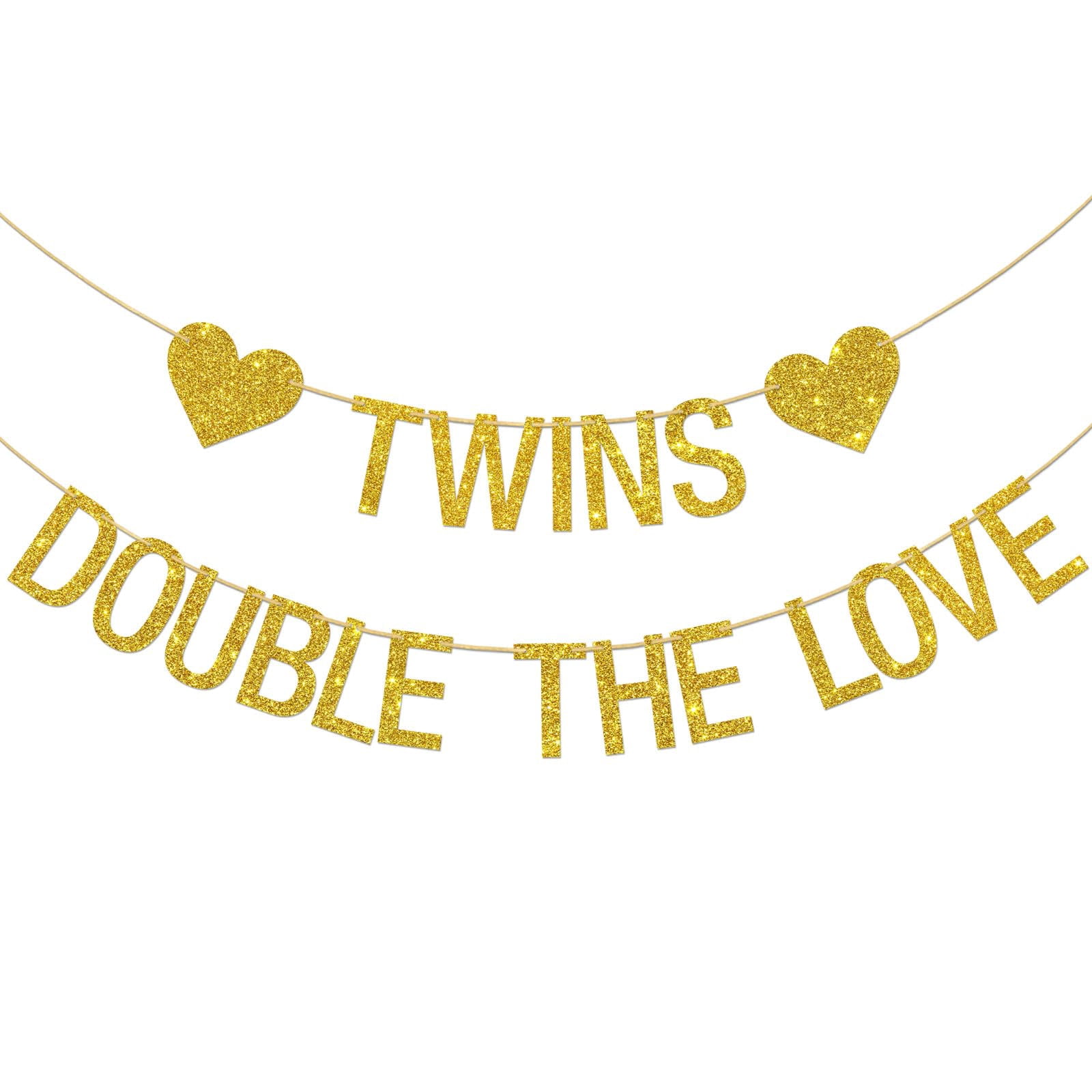 Ambishi Twins DoubleTRDN The Love Banner, Twins Baby Shower/Twins ...