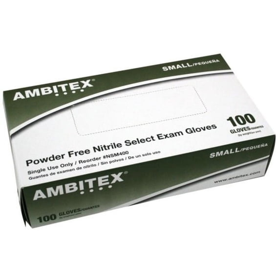 Tradex International Ambitex Nitrile Exam Gloves, XL, Blue, 100/Box ...