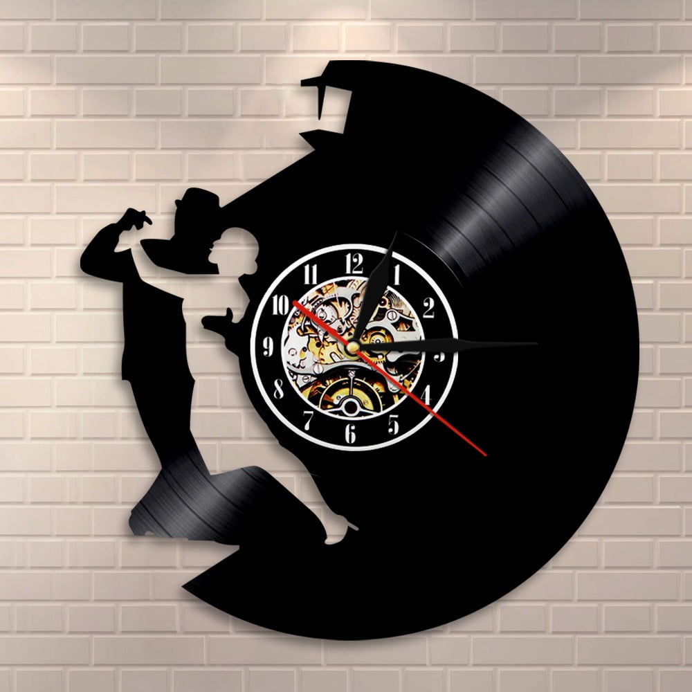 Amblelife Ballroom Dancing Wall Art Wall Clock Waltz Vinyl Record Wall ...