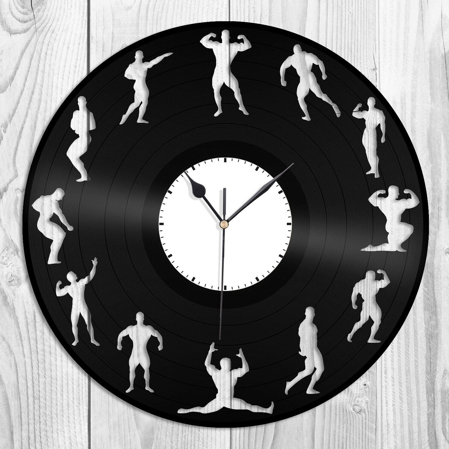 Amblelife Bodybuilders Vinyl Wall Clock Souvenir Gift for Friends Home ...