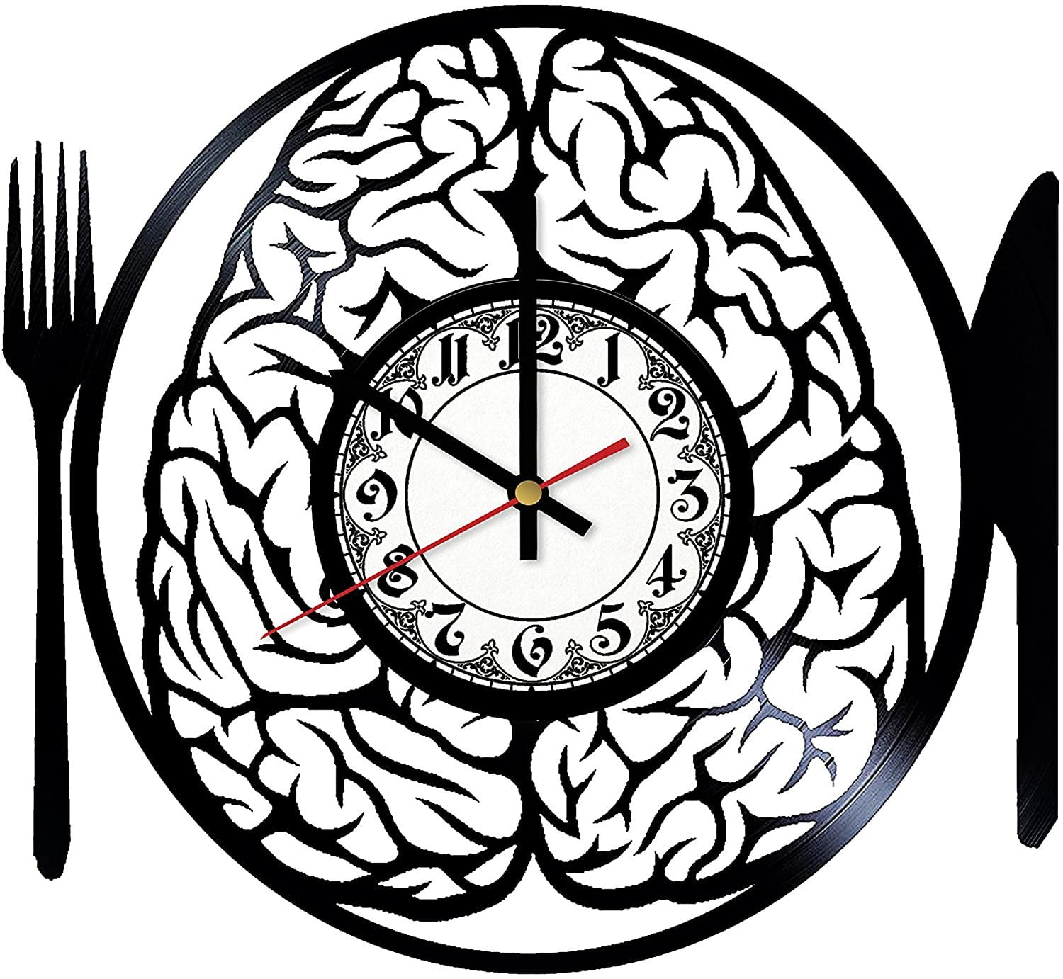 Amblelife Brain Vinyl Record Wall Clock Brain Wall Clock Home Decor ...