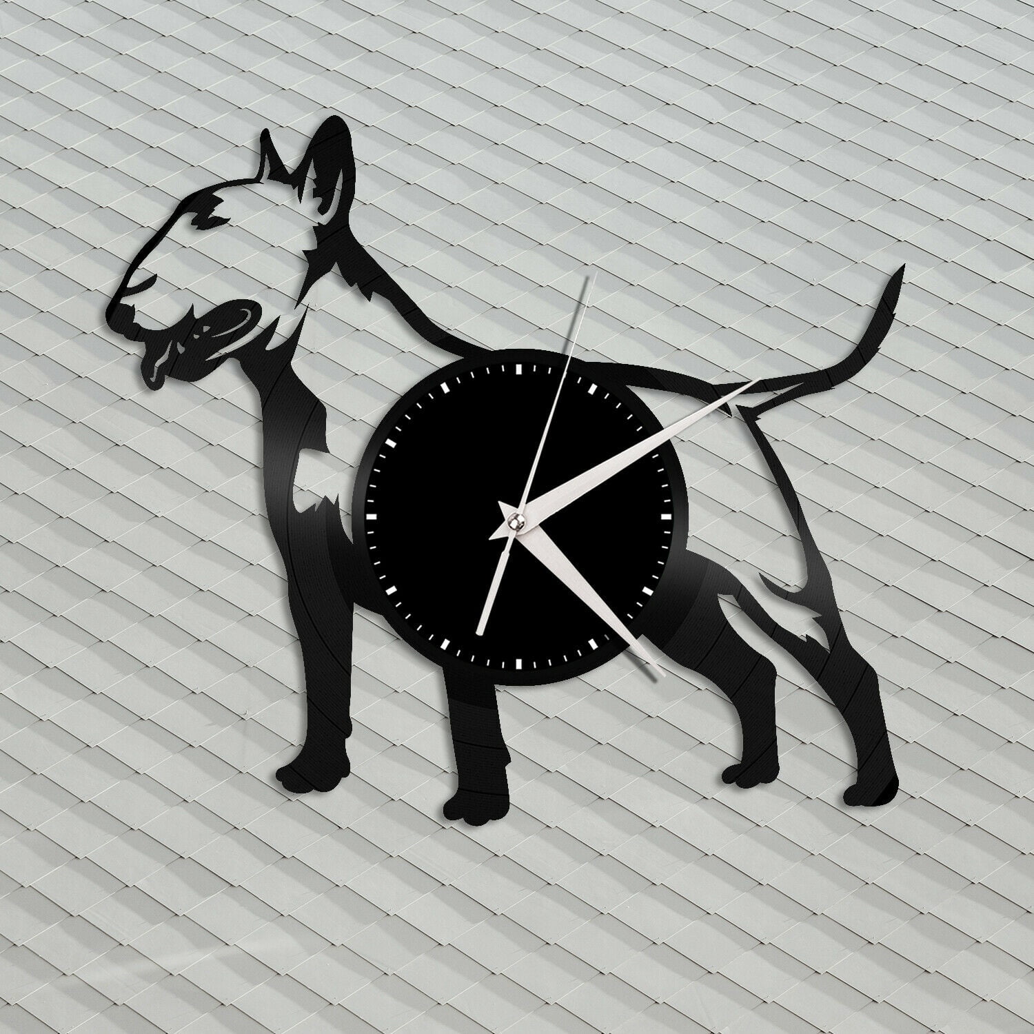 Amblelife Bull Terrier Vinyl Wall Clock Record Decorative Animals ...