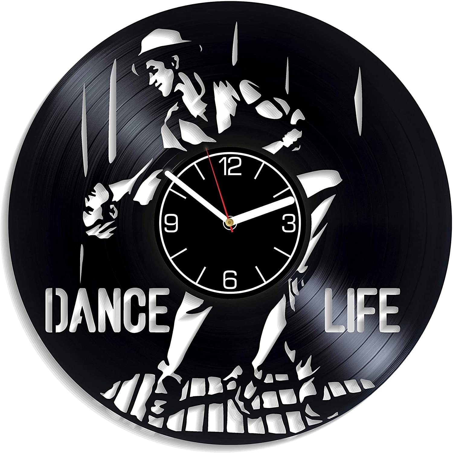 Amblelife Dancer Vinyl Record Wall Clock Dancing Home Decoration Dancer Clock Dancing Clock Gift ...
