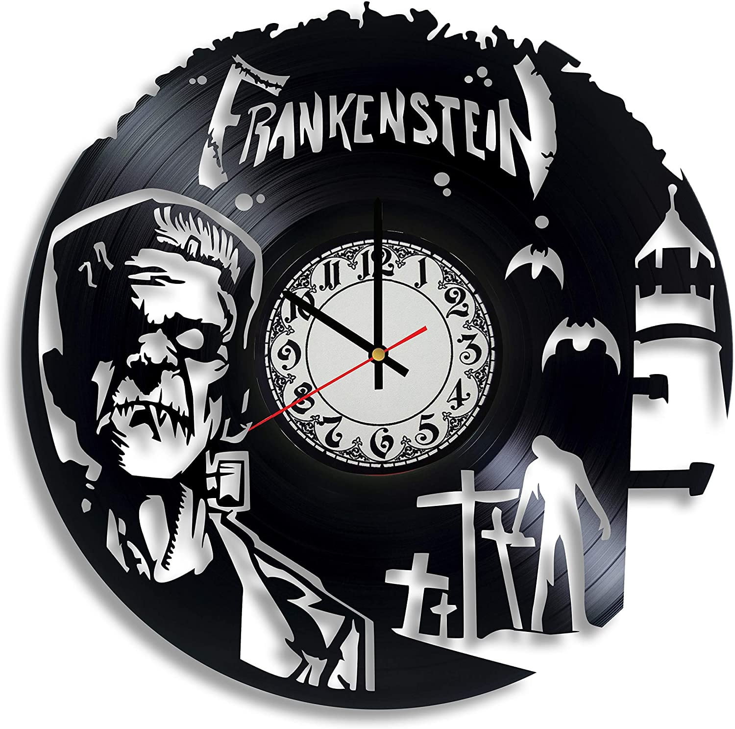 Amblelife Frankenstein Halloween Wall Clock - Horror Decor, Horror Wall ...