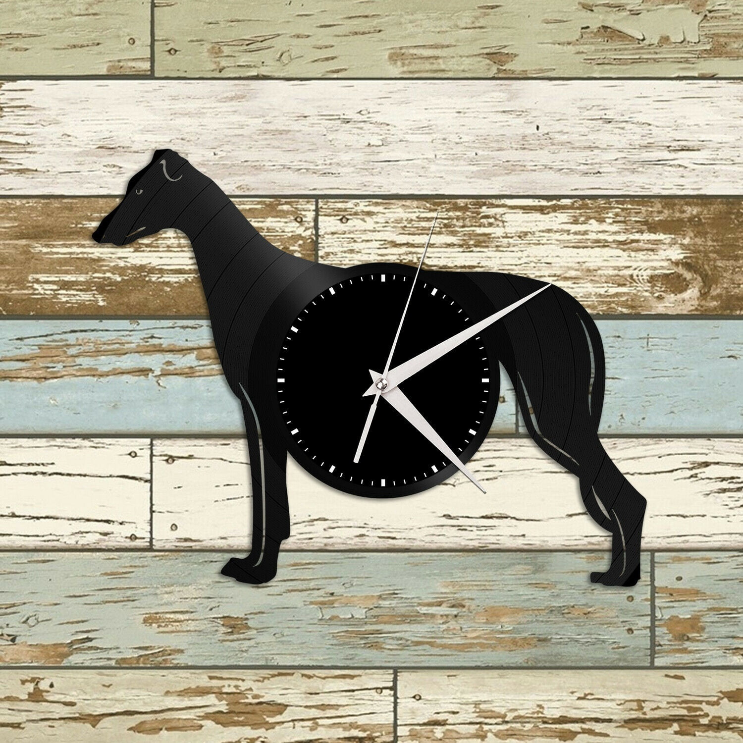 Amblelife Greyhound Dog Vinyl Wall Clock Record Decorative Animals ...