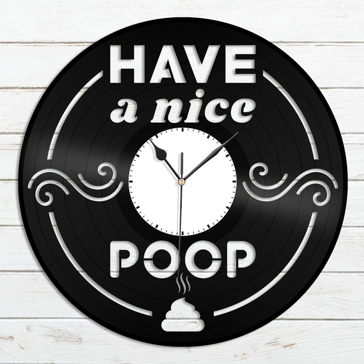 Amblelife Have a Nice Poop Vinyl Wall Clock Souvenir Gift Home Living ...