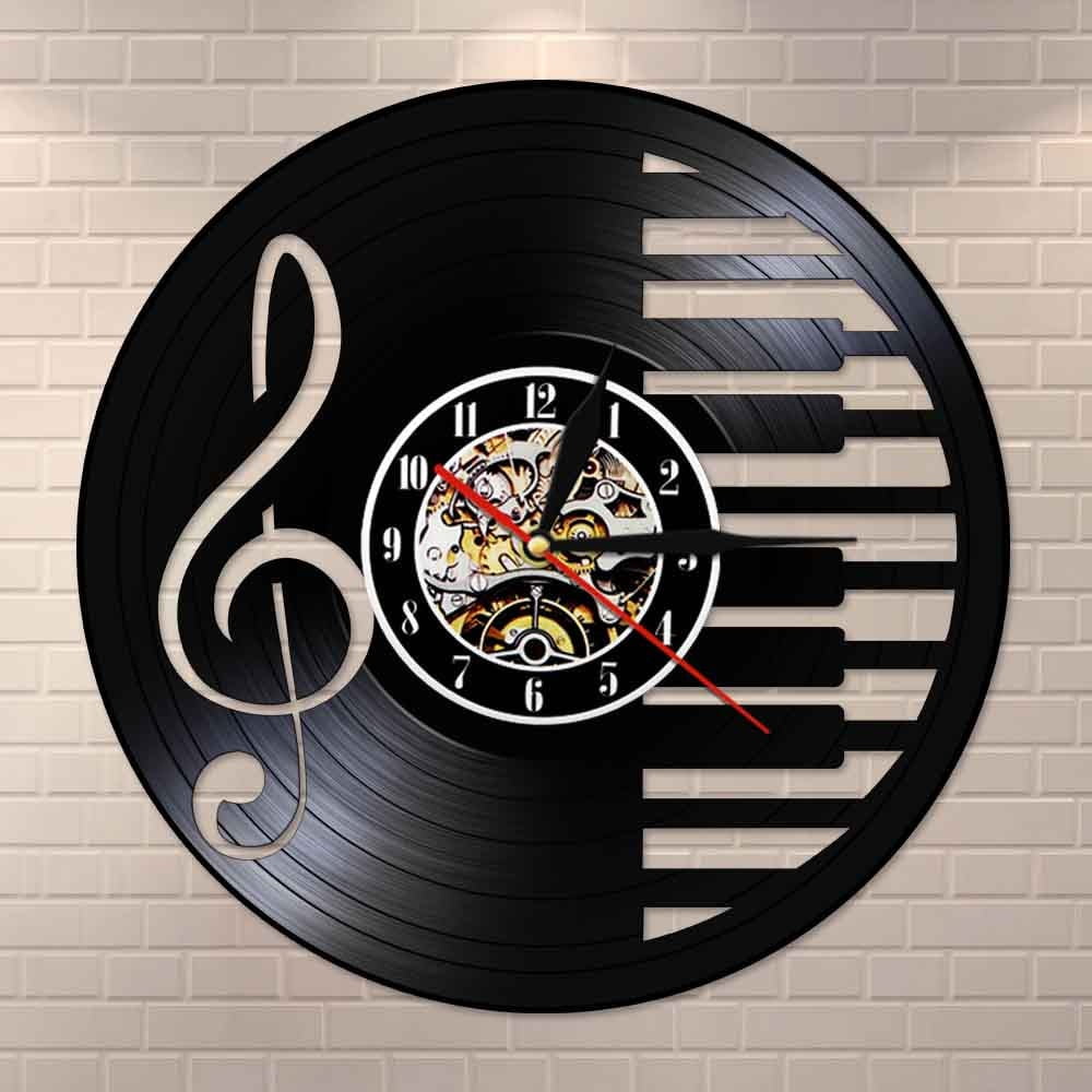 Amblelife Piano Room Wall Sign Decor Music Notes Mute Vinyl Record ...