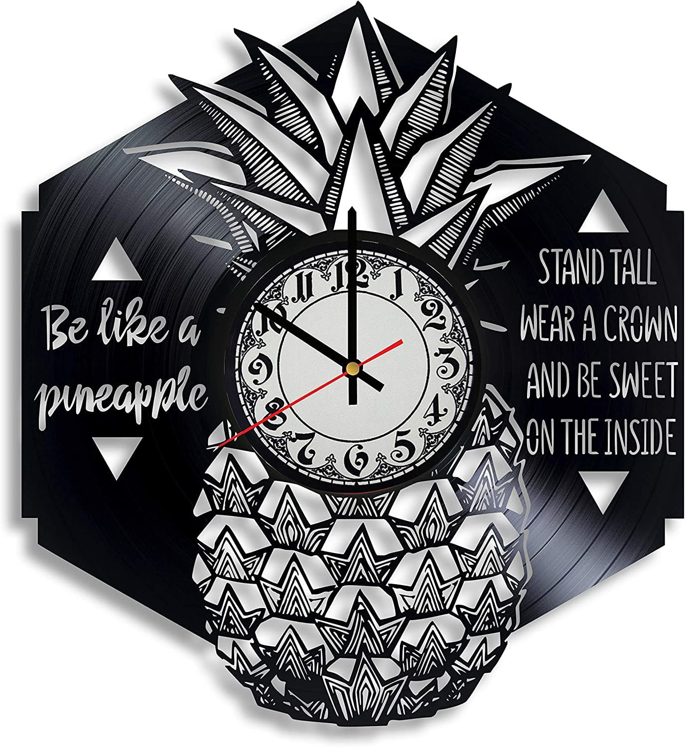 Amblelife Pineapple Vinyl Wall Clock, Gifts for Girls Wall Clock ...