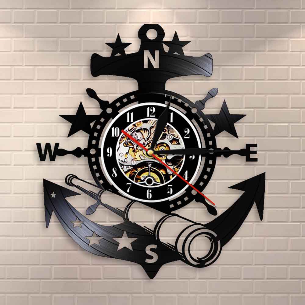 Amblelife Sailing Boat Wall Art Yacht Design Home Deor Wall Clock ...