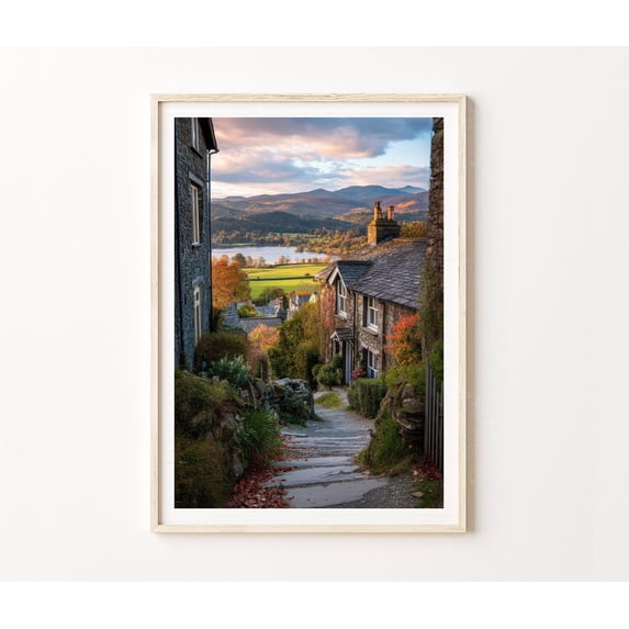 Ambleside England Lake District Cumbria Village Landscape Art, Unframed ...