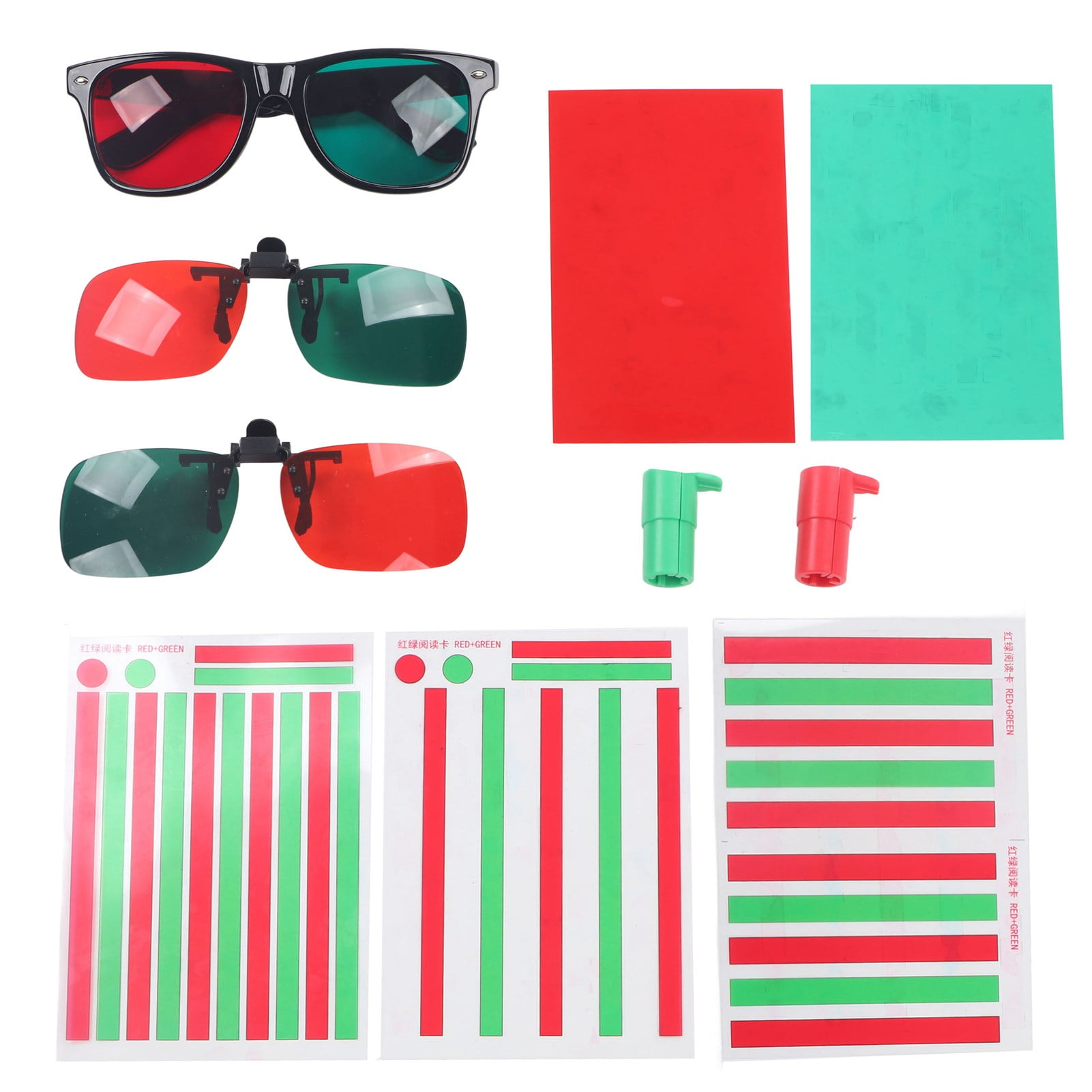 Amblyopia Training Red Green Glasses - Red Green Color Blindness ...