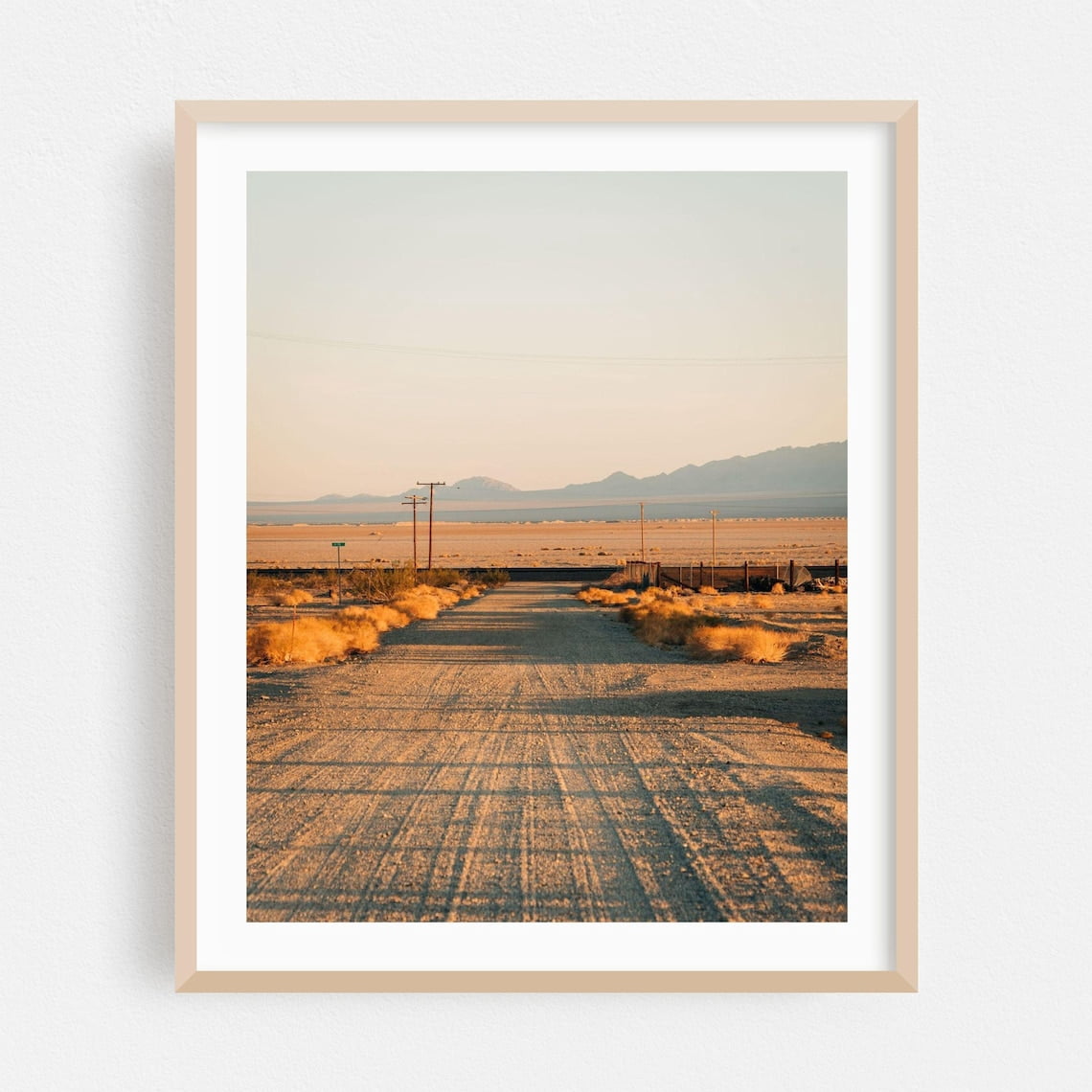 Amboy California Desert Landscape Sunset Rural Fine Minimalist Scenic ...