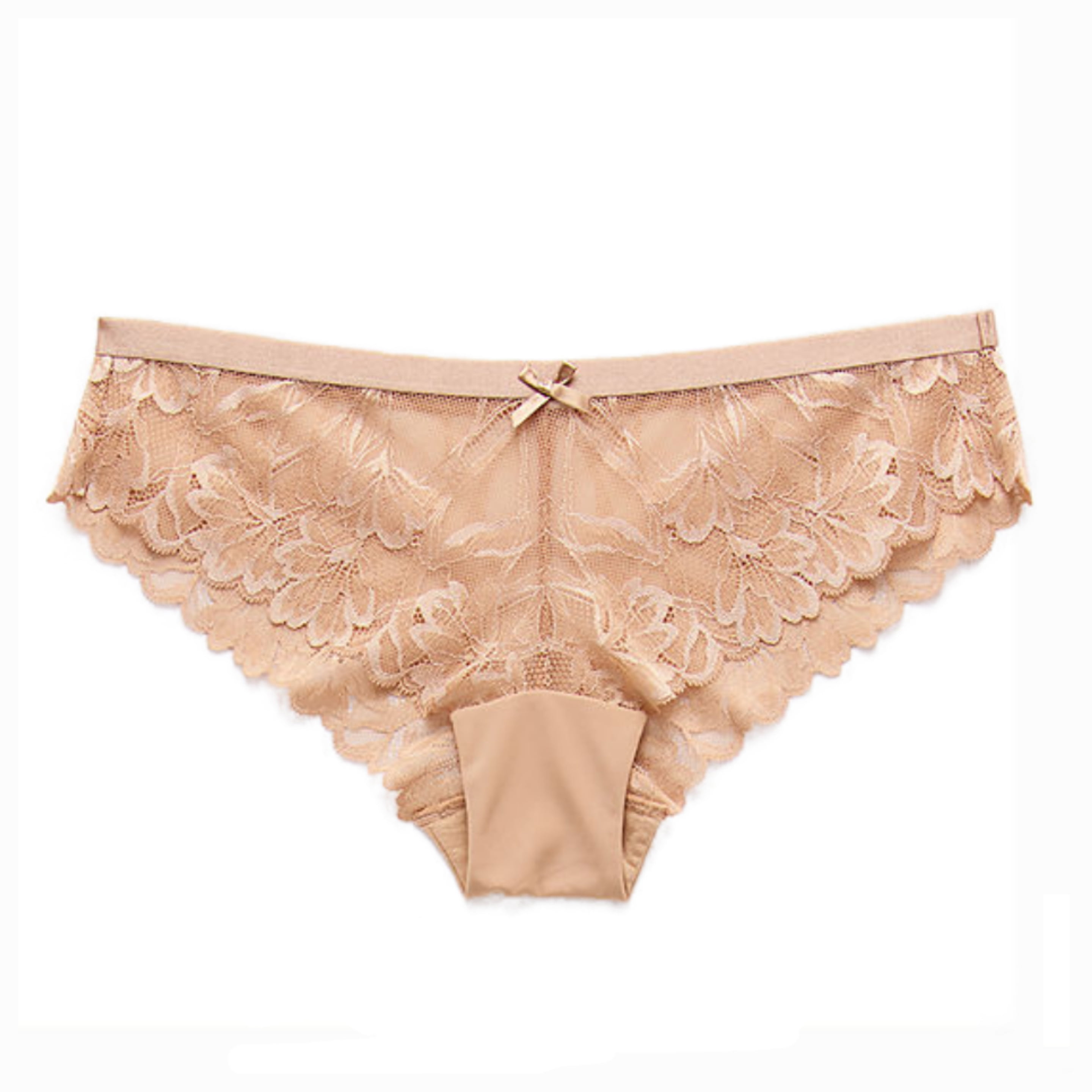 Ambrielle Tulip Lace Cheeky Panty - Pecan Praline - Ladies Small ...