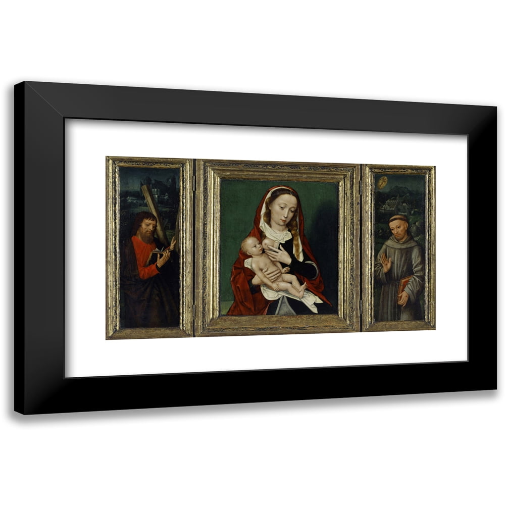 Ambrosius Benson 24x15 Black Modern Framed Museum Art Print Titled - The Virgin with Child ...