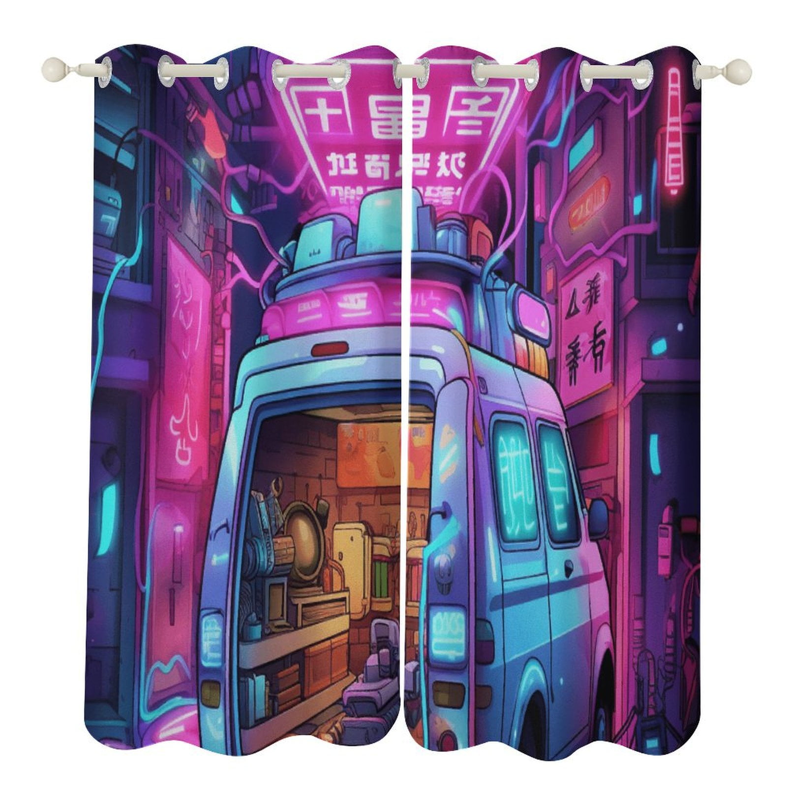 Ambulance Car Modern Window for Living Room Curtains for Child Bedroom ...