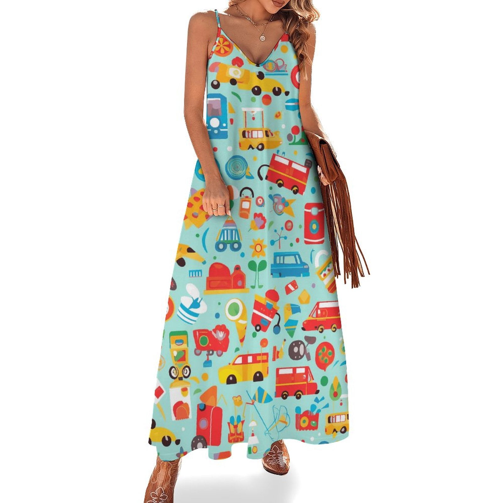 Ambulance Car Sleeveless Dress Woman Fashion Long Dresses Women's ...