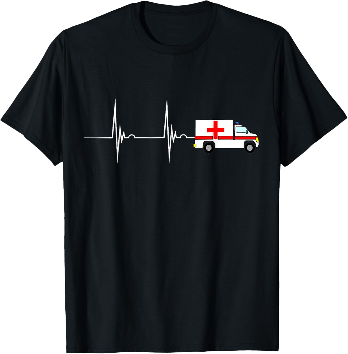 Ambulance Driver Ambulance Heartbeat ECG Pulse Stroke T-Shirt - Walmart.com