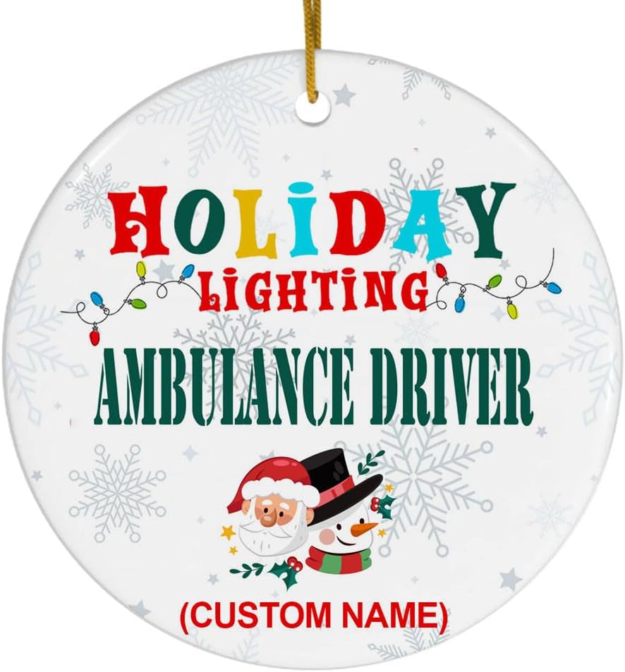 Ambulance Driver Christmas Ornaments 2025 for Women Friendship ...