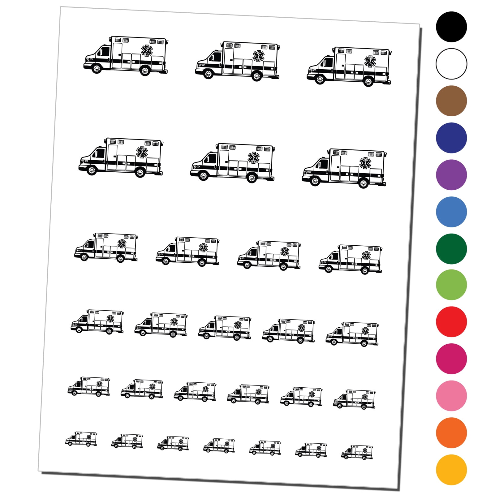 Ambulance EMT Emergency Service Vehicle Water Resistant Temporary ...