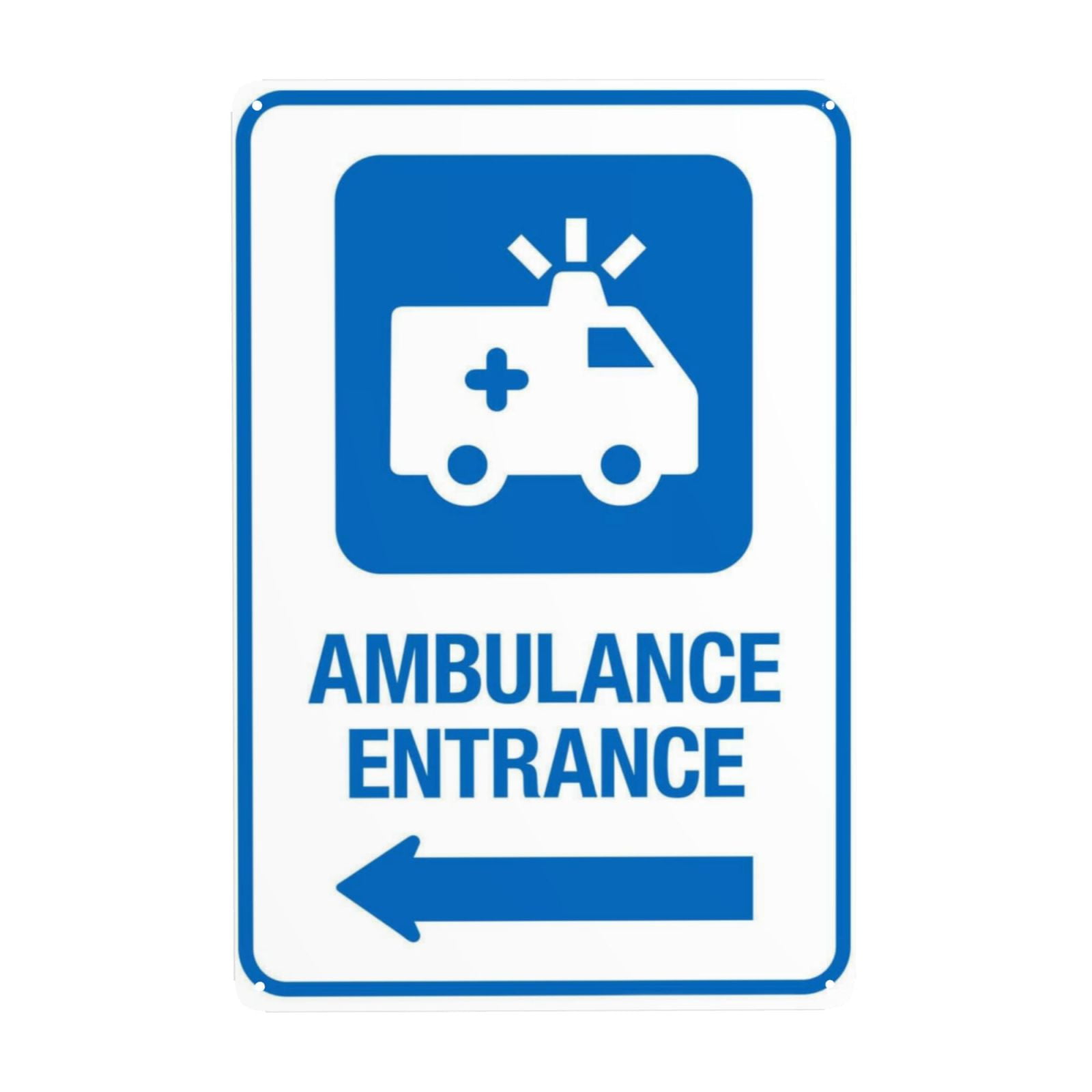 Ambulance Entrance With Left Arrow Hospital Sign Retro Metal Tin Sign ...