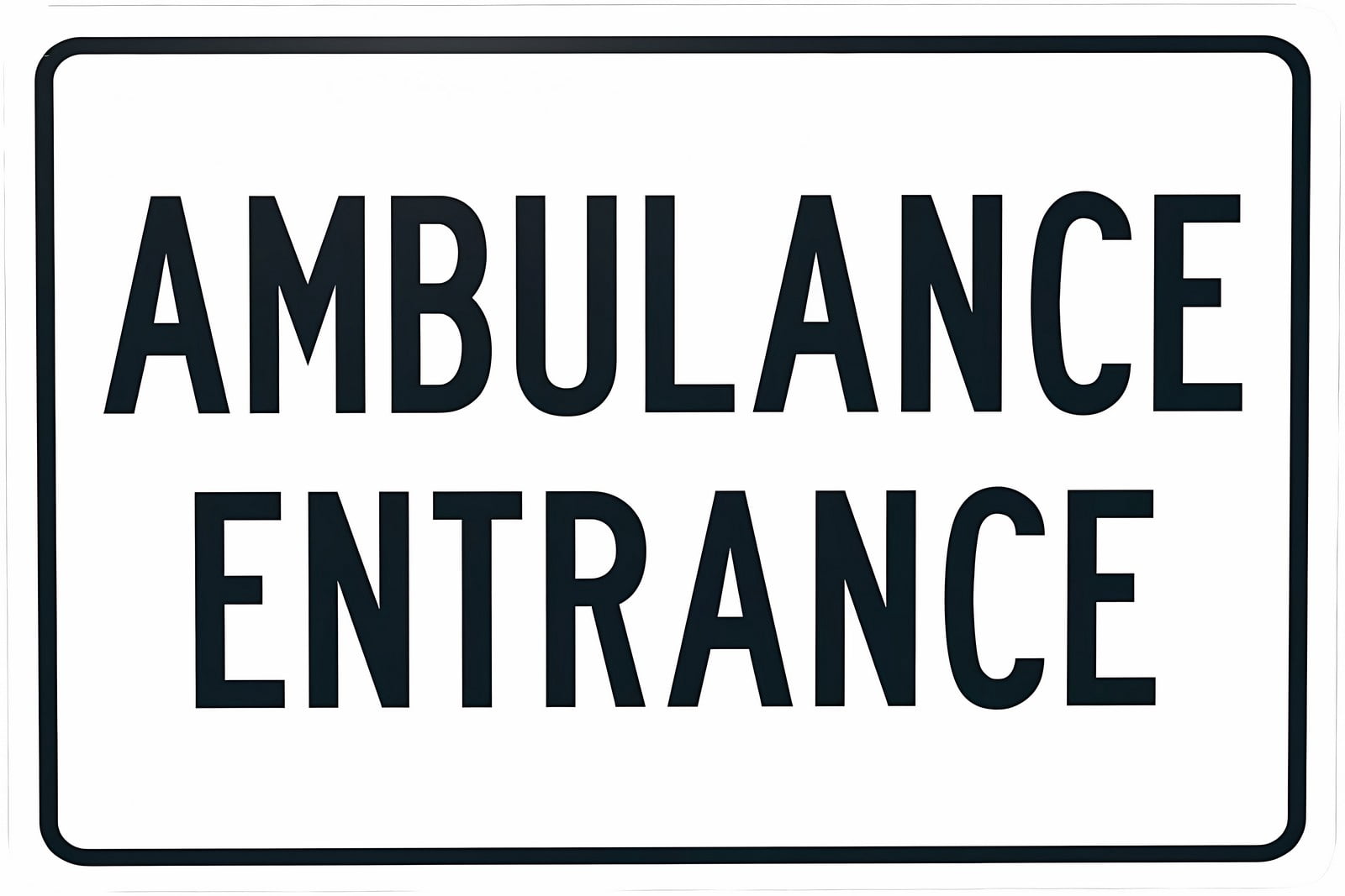 Ambulance Entrance Warning Metal Sign 12 x 8 Inches - Security Safety ...