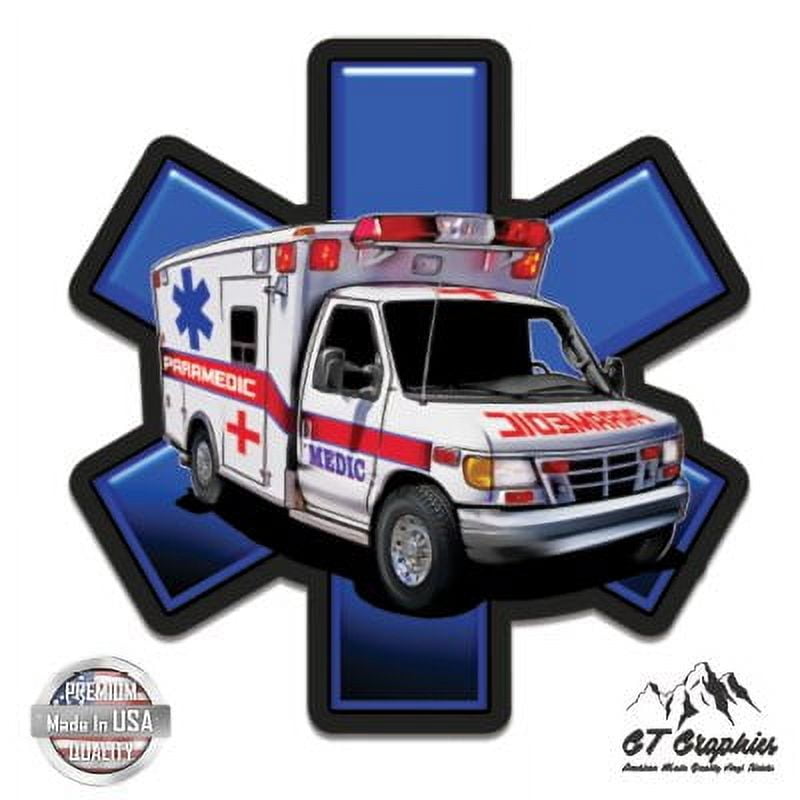 Ambulance Paramedic EMT - 8" Vinyl Sticker - For Car Laptop I-Pad ...