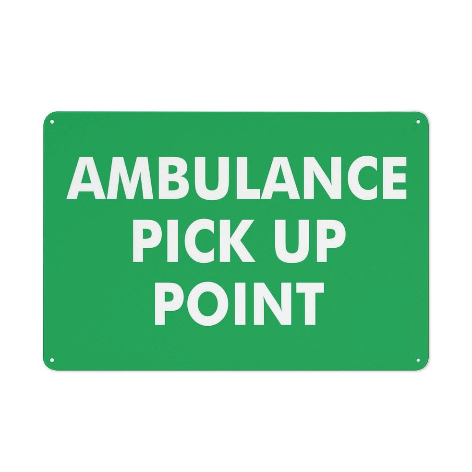 Ambulance Pick Up Point Sign Sign, 8 X 12 Grade Reflective Sheeting ...