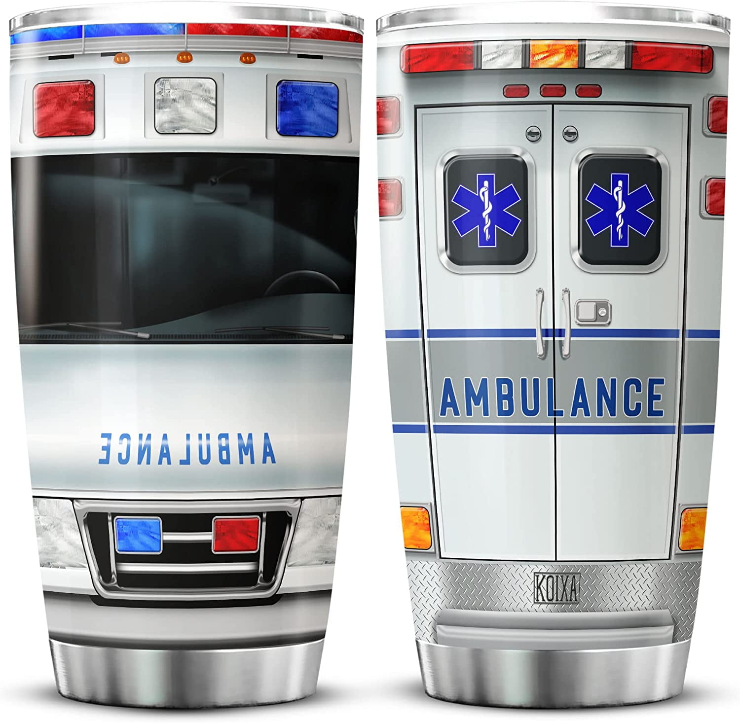 Ambulance Tumbler Stainless Steel Coffee Cup With Lid 20oz Medical ...
