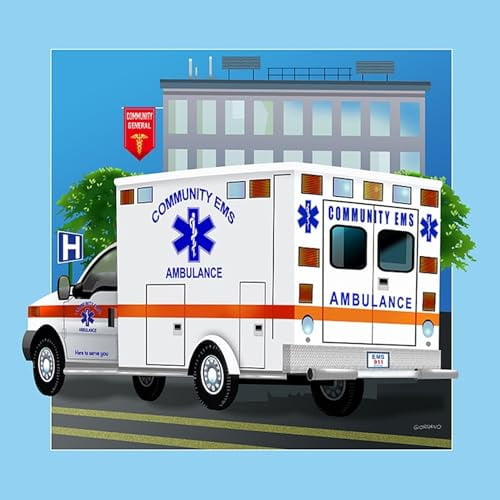 Ambulance first responders by Bob Giordano Edible Icing Sheet cake ...