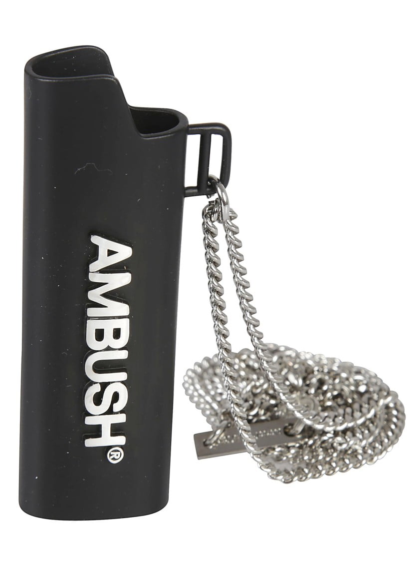 Ambush Men's Black Metal Lighter Case Pendant Necklace Black - Walmart.com