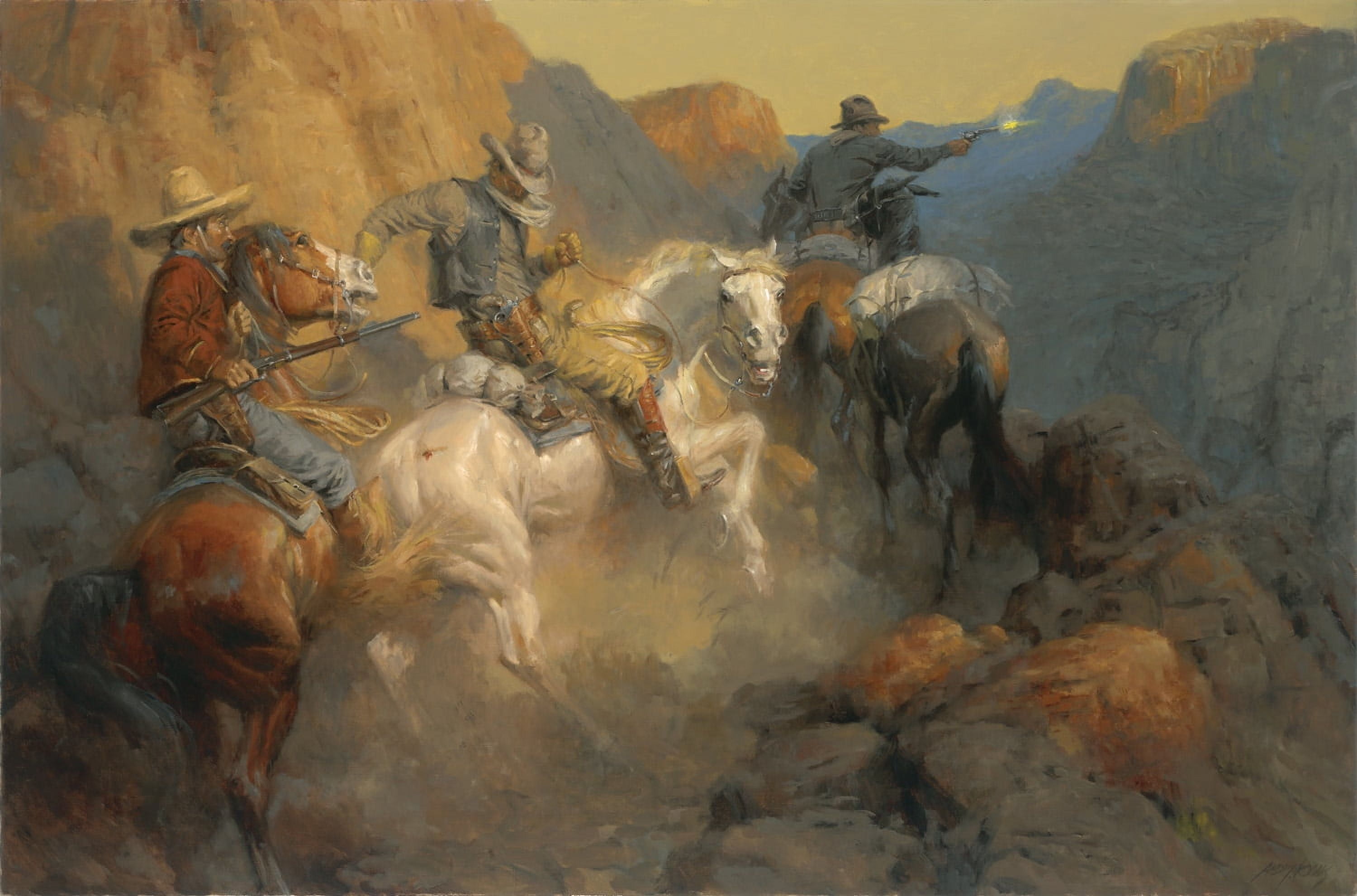 "Ambush on The Bandit Trail" by Andy Thomas - Paper Open Edition Art ...