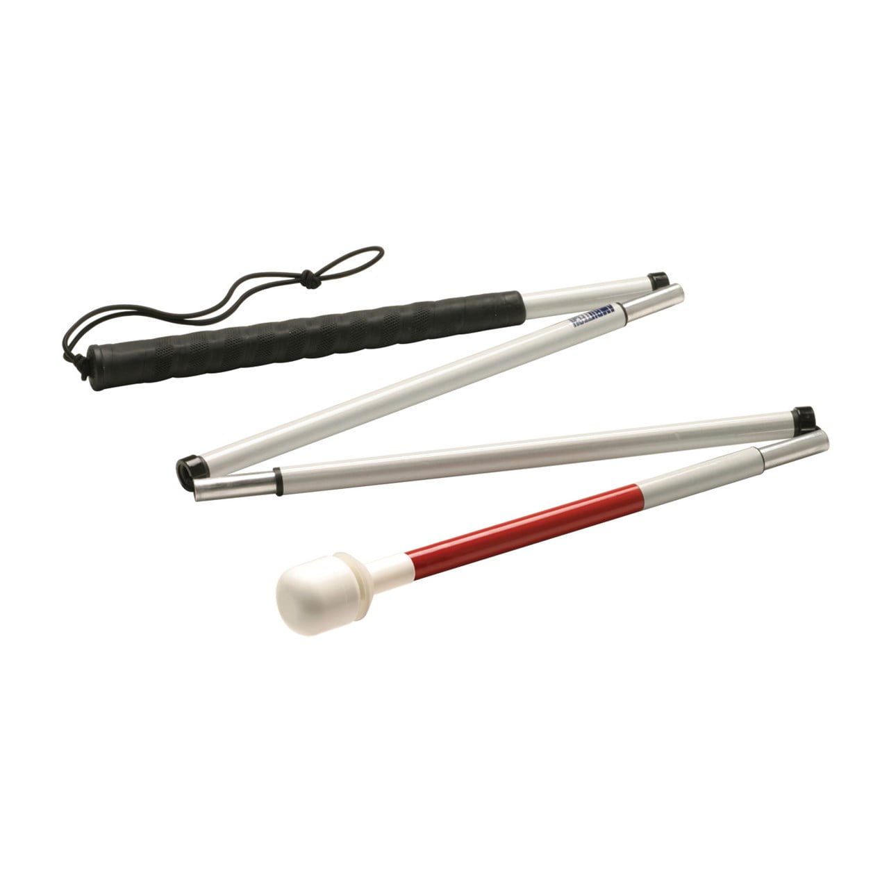 Ambutech 4-Sec Folding Graph Cane- Marshmallow Roller- 36in - Walmart.com