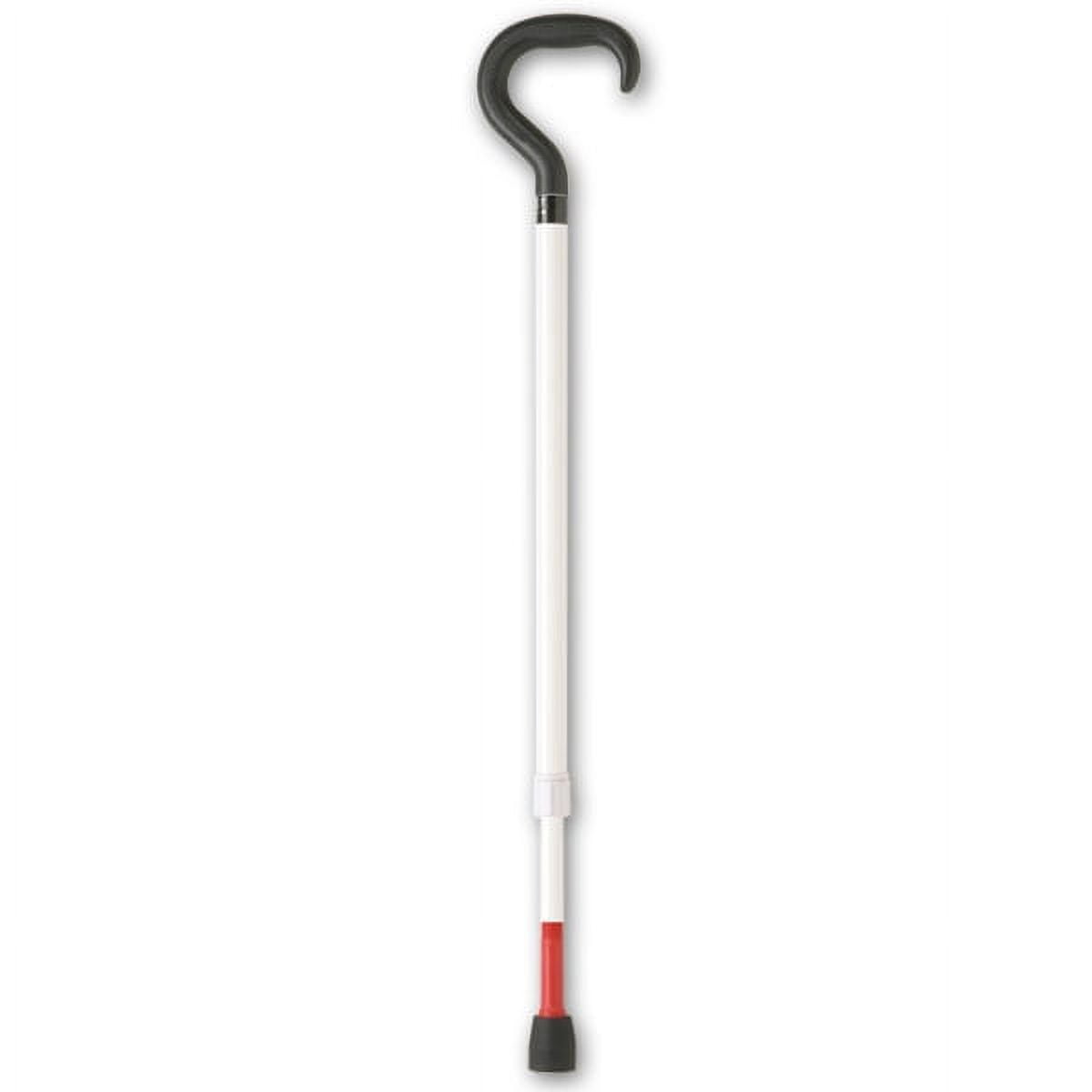 Ambutech Adjustable Support Cane- 33-41-in.- White-Red - Walmart.com