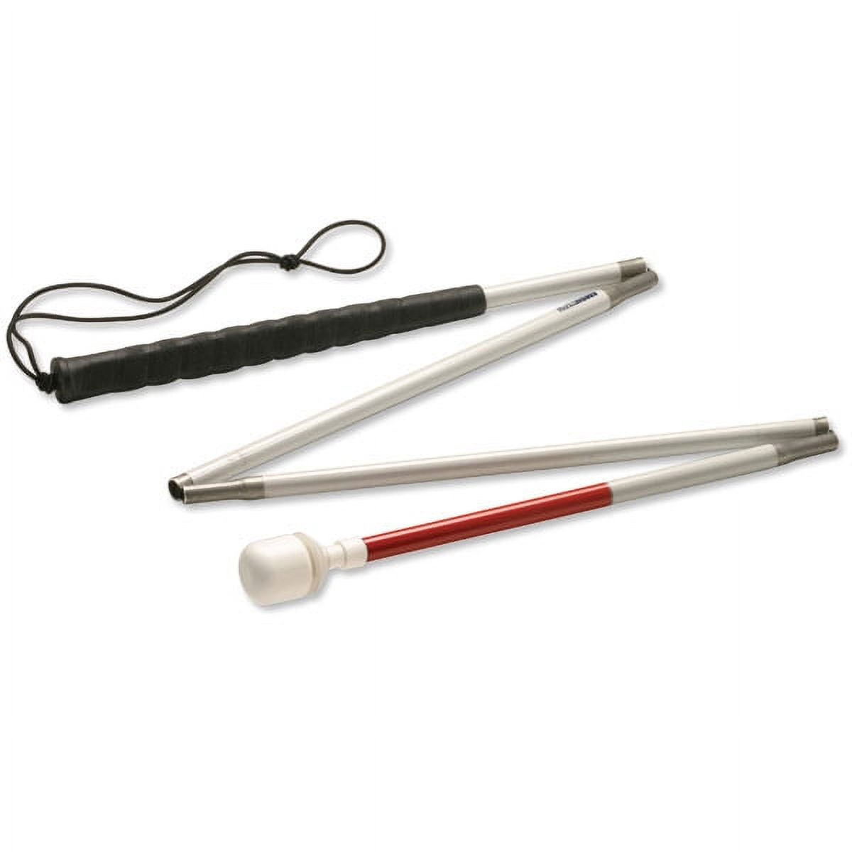 Ambutech Alum 4-Sec Folding Cane- Marshmallow Roller- 48in - Walmart.com