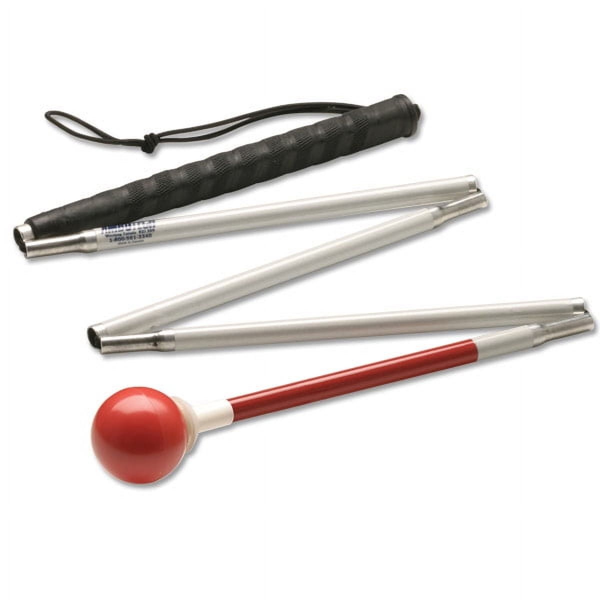 Ambutech Aluminum 5-Section Foldable Walking Cane with Red Ball Tip ...