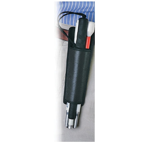 Ambutech Mobility Cane Holster- Black Leather - Walmart.com