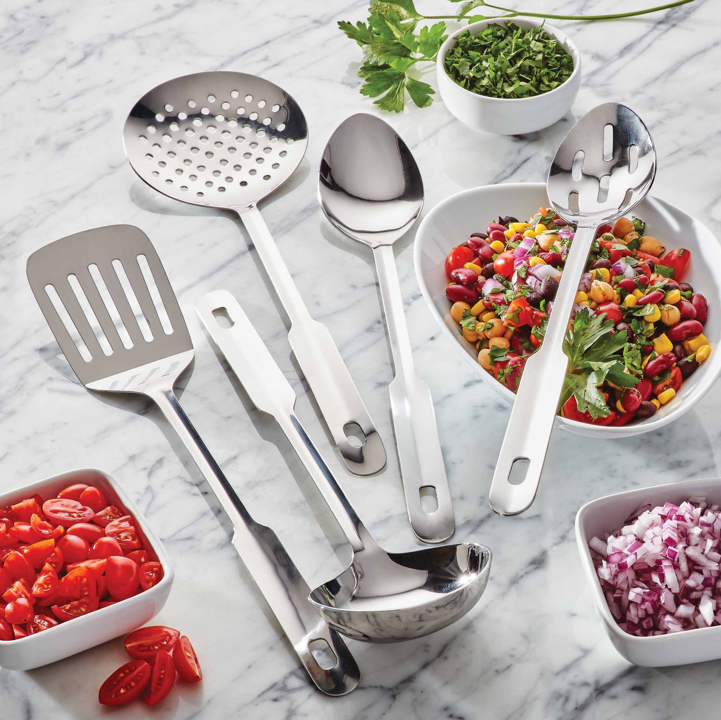Amco 6-piece Stainless Steel Measuring Spoon Set, Dishwasher Safe ...