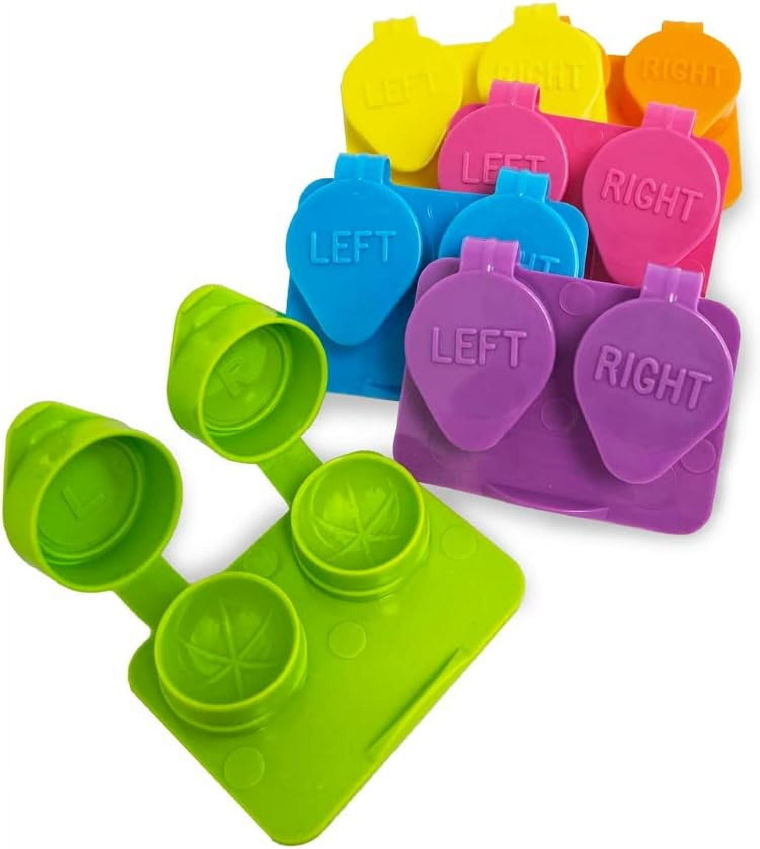 Amcon Contact Lenses Cases Flat Ribbed Extra Deep Well - Assorted, 6 ...