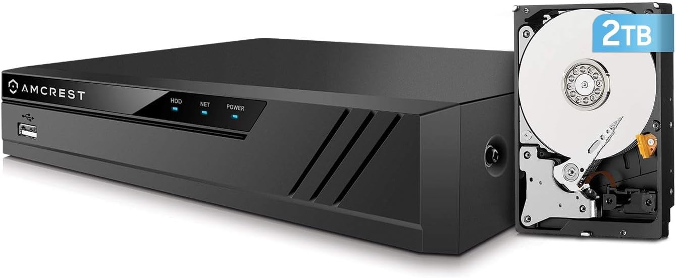 Amcrest 4K 8CH POE NVR (1080p/3MP/4MP/5MP/8MP) POE Network Video ...