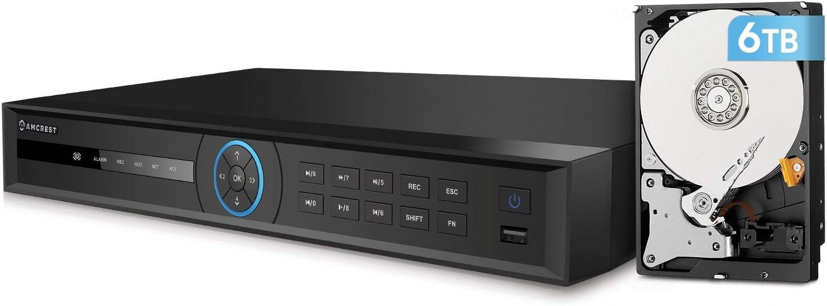 Amcrest 4K NV4232-EI-6TB 32CH AI NVR, Smart NVR, Facial Recognition, Facial Detection & Vehicle ...