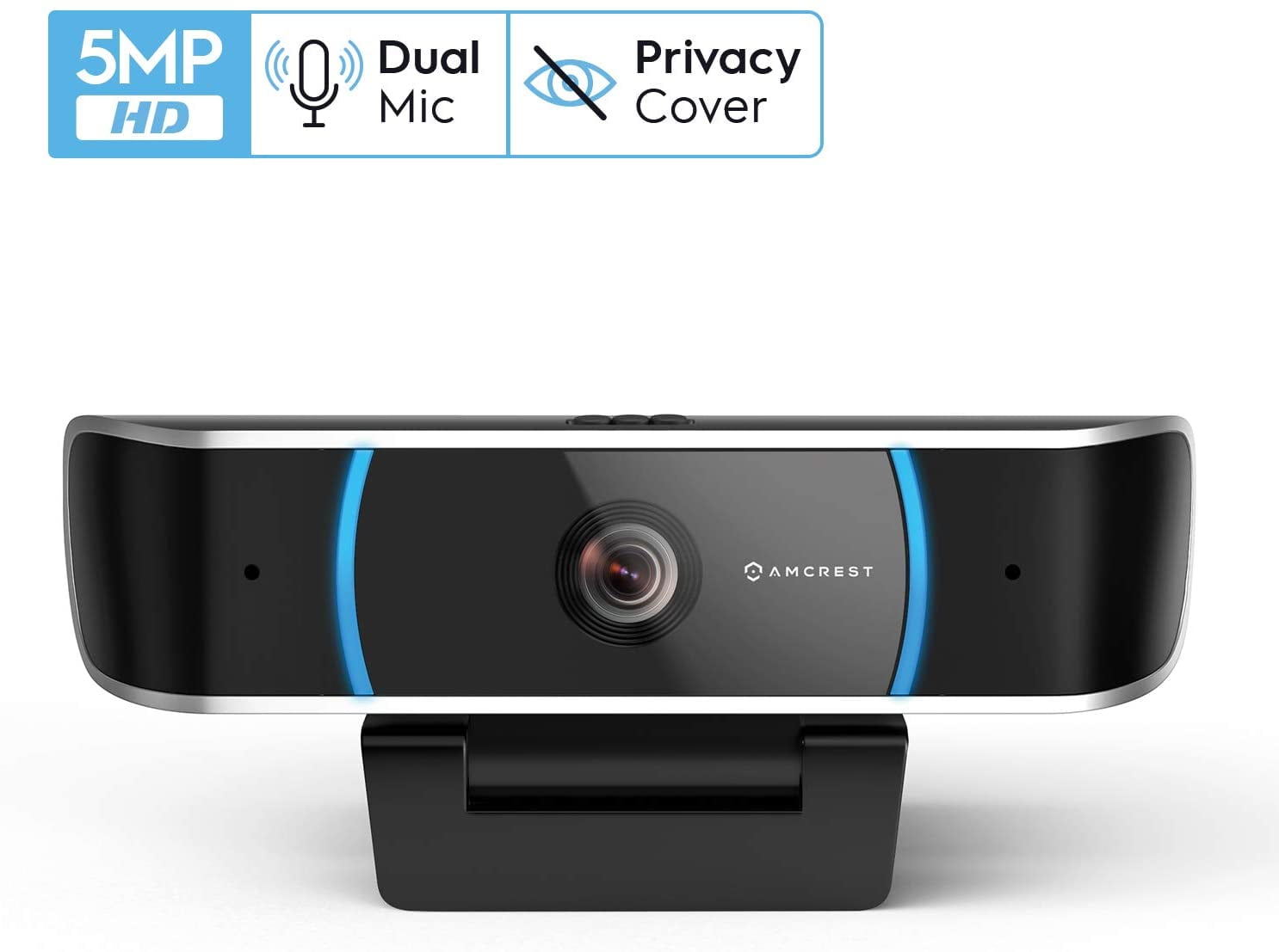 Amcrest 5-Megapixel Webcam with Microphone, Web Cam USB Camera ...